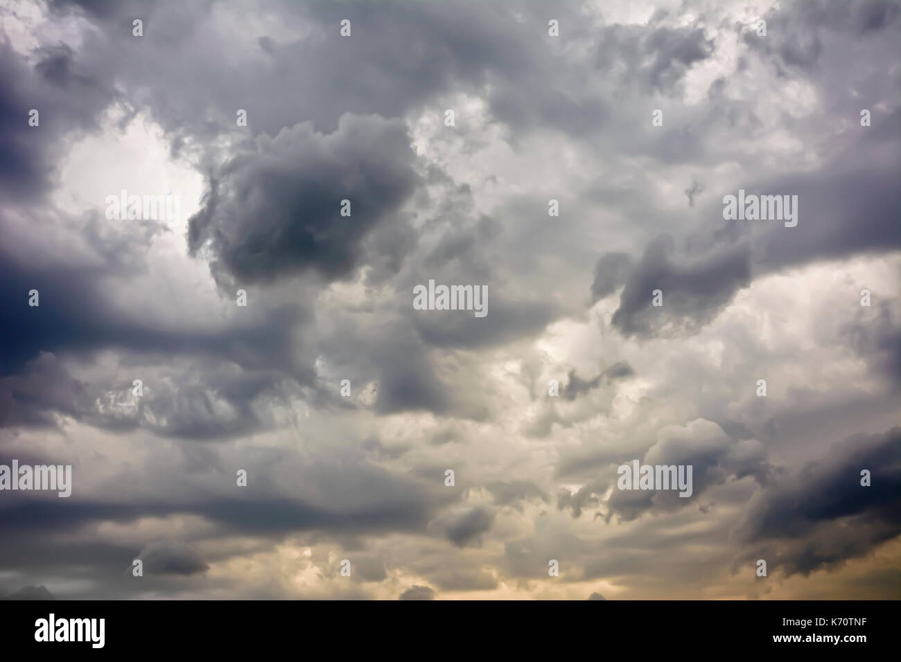 View of the sky with beautiful dangerous clouds before the storm Stock ...