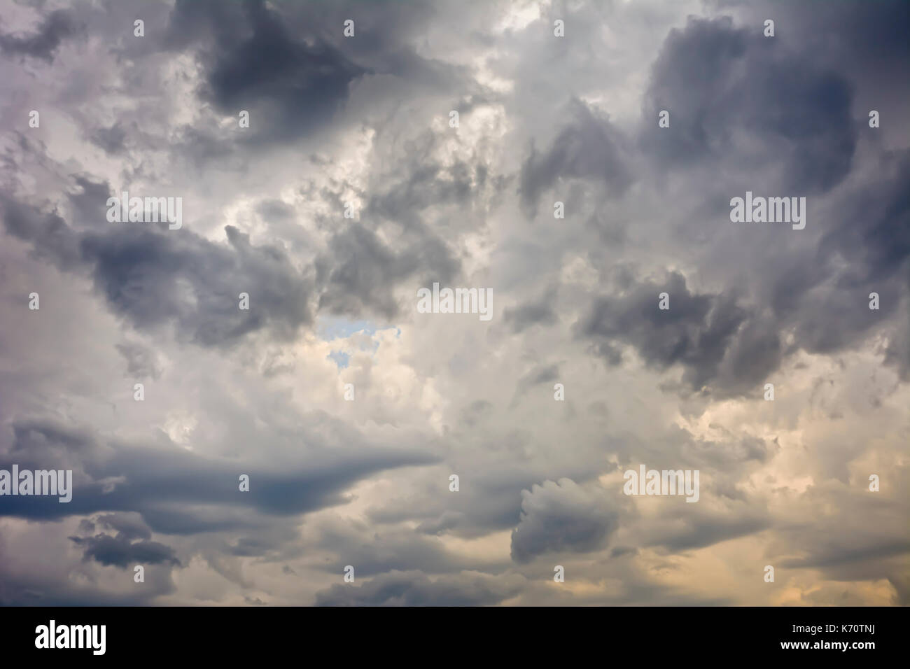 View of the sky with beautiful dangerous clouds before the storm Stock ...