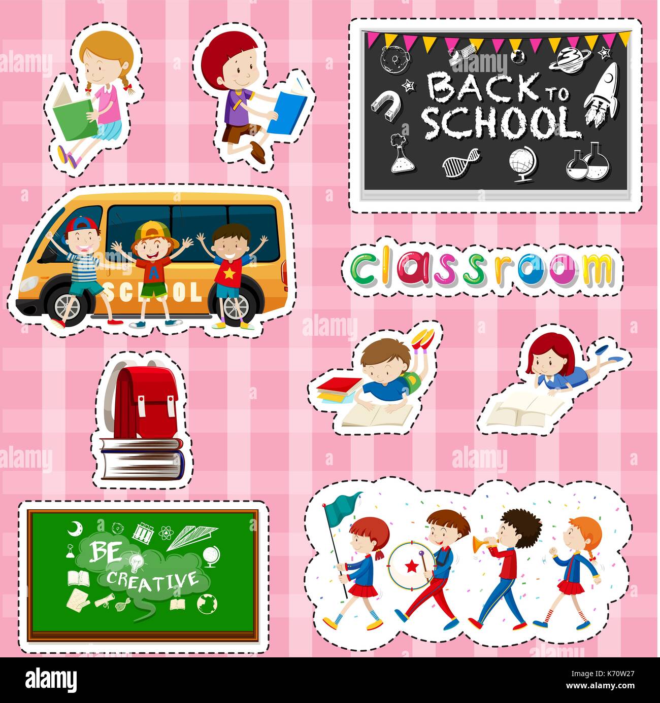 School band Stock Vector Images - Alamy