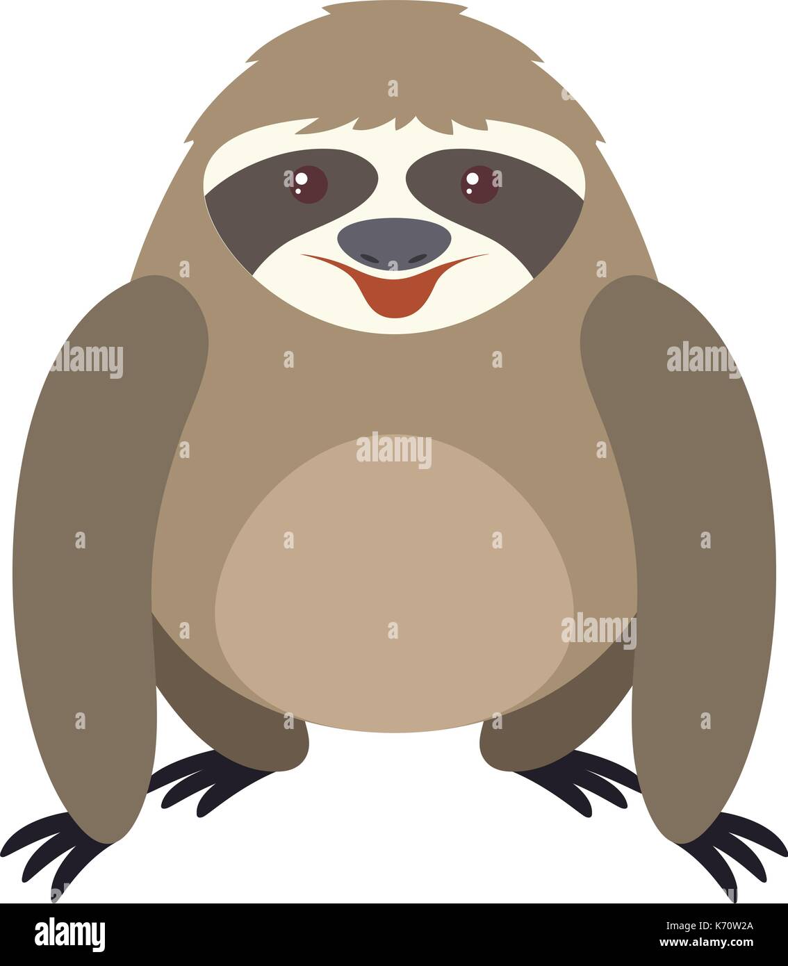 Cute sloth with round body illustration Stock Vector Image & Art - Alamy