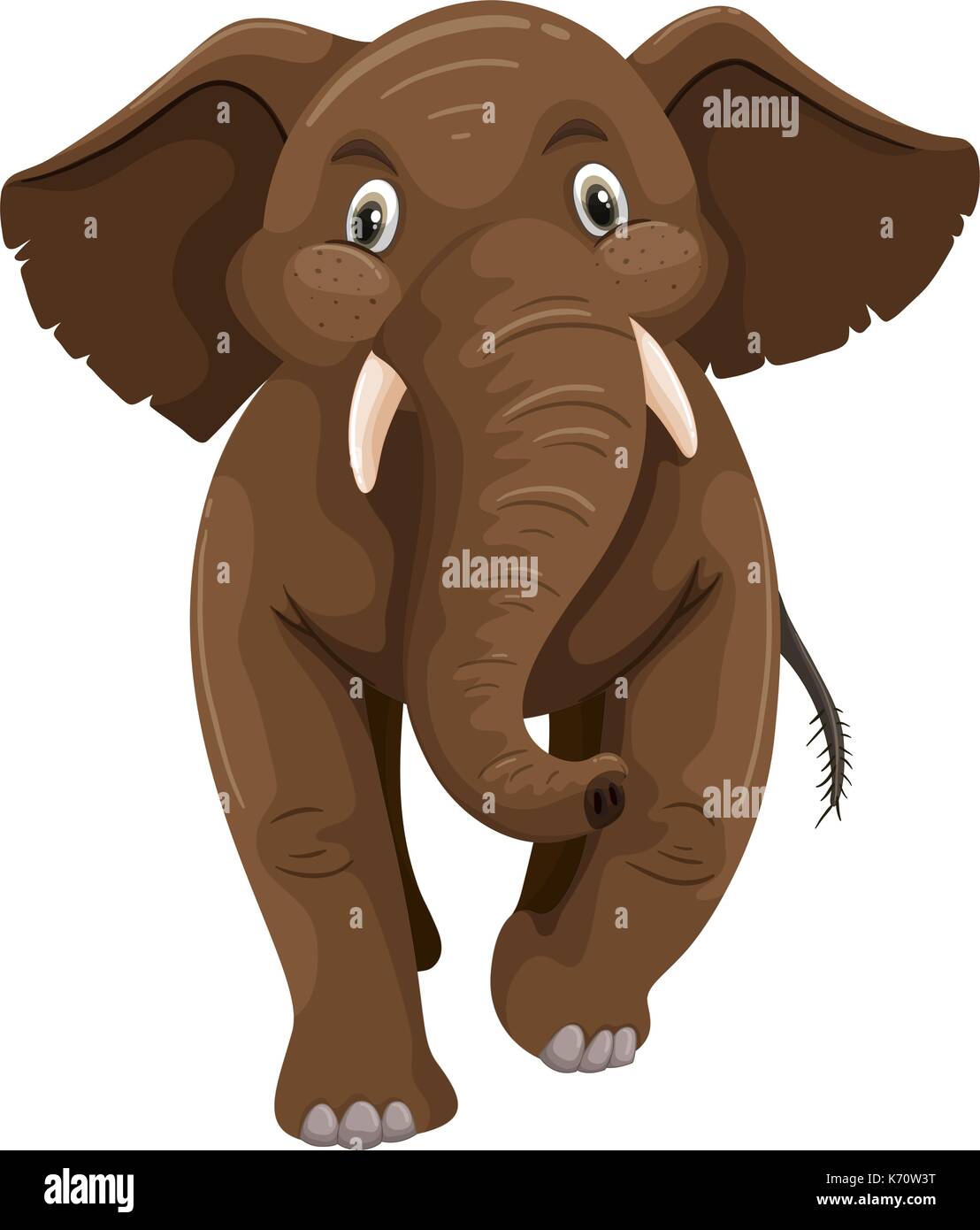 Baby elephant with brown skin illustration Stock Vector Image & Art - Alamy