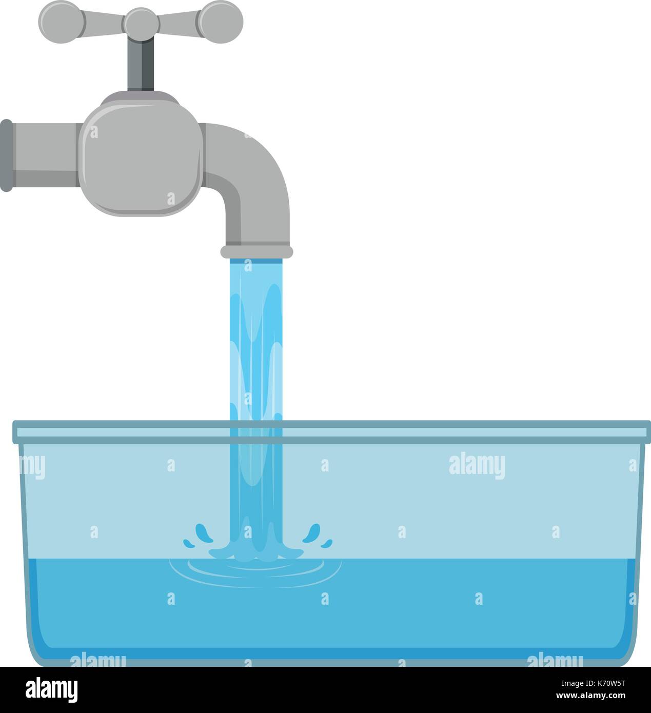 Water in sink sink Stock Vector Images - Alamy