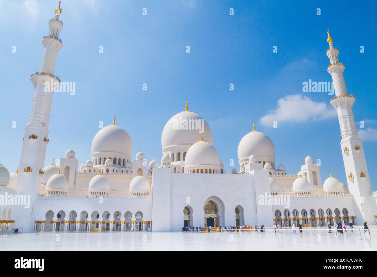 Sheikh Zayed Grand Mosque, Dubai, UAE, peoples and mosque. 2015 Stock ...