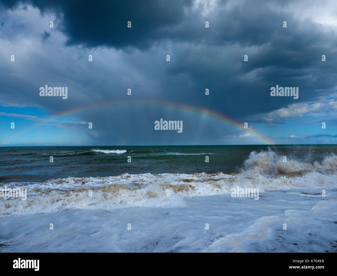 Stormy skies at high tide hi-res stock photography and images - Alamy