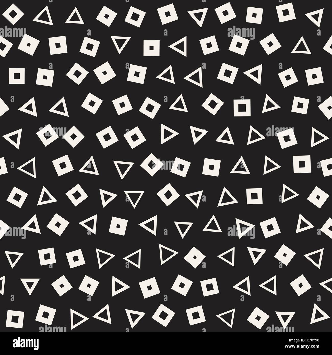 Seamless primitive jumble minimalism patterns. Randomly scattered ...