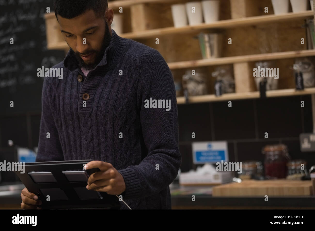 Coffee standing bar counter hi-res stock photography and images - Alamy