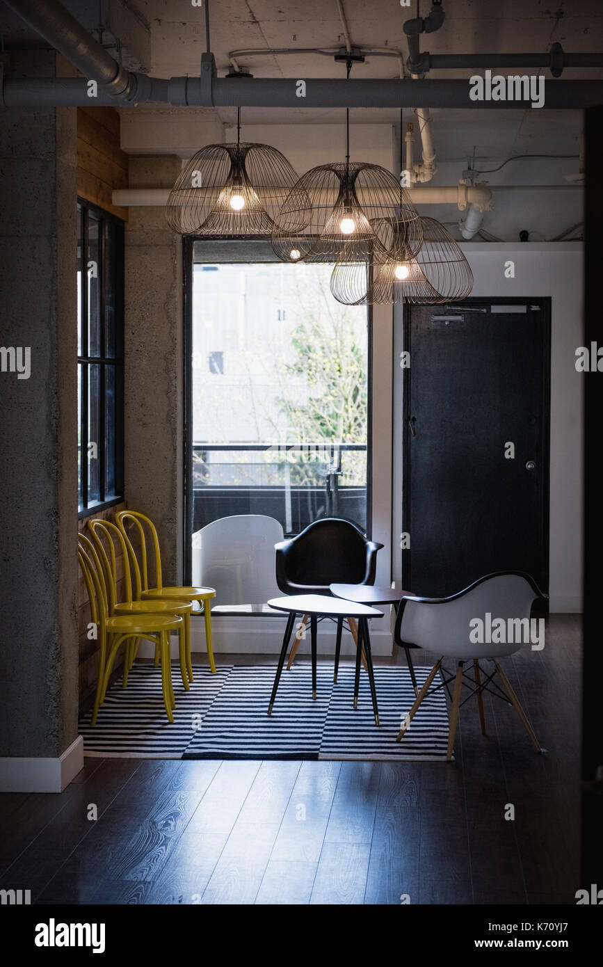 Place of work chair table illuminated hi-res stock photography and ...