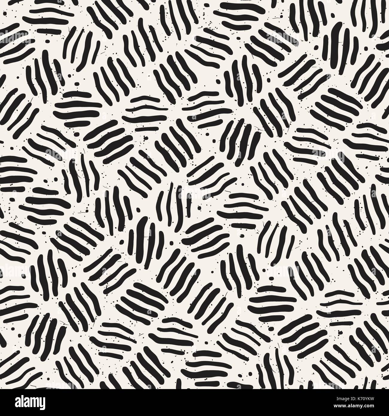 Seamless freehand pattern. Vector abstract rough lines background. Hand ...