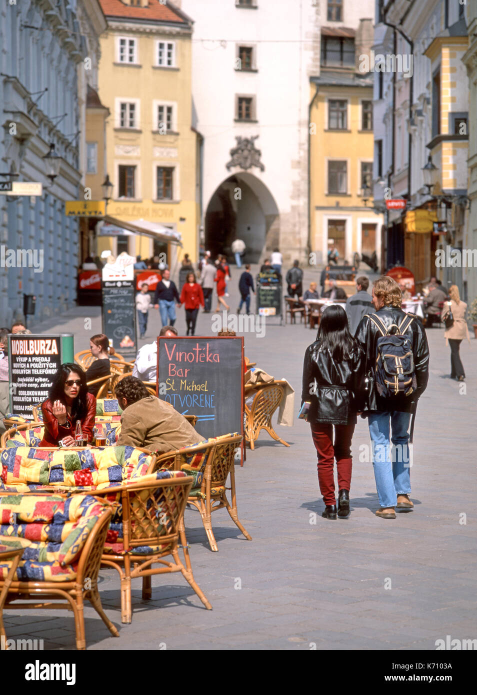 Bratislava, Slovakia. Michalská (street) Michalská Veza (Michael's ...