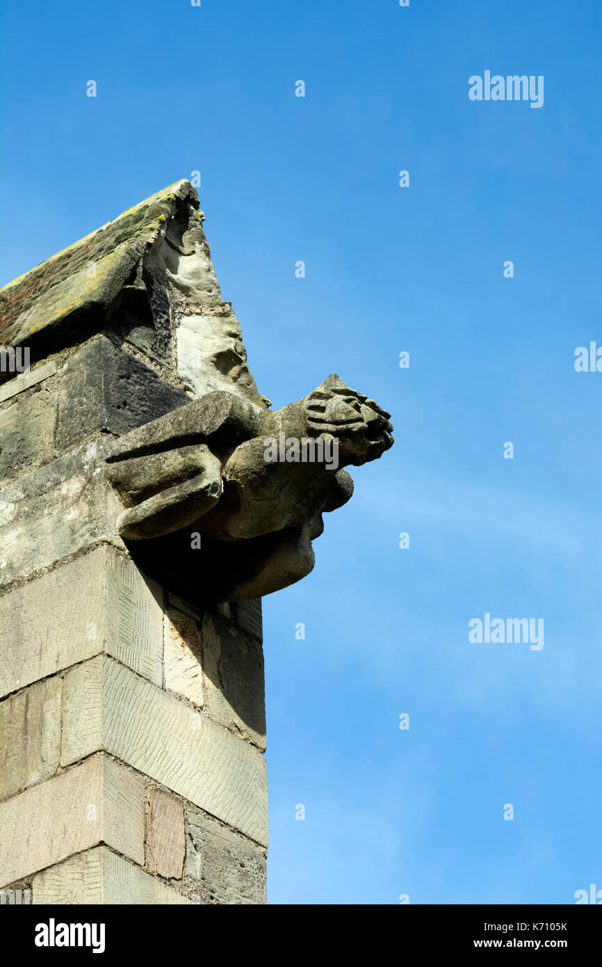 A gargoyle on St Mary`s Church, Sileby, Leicestershire, England, UK ...
