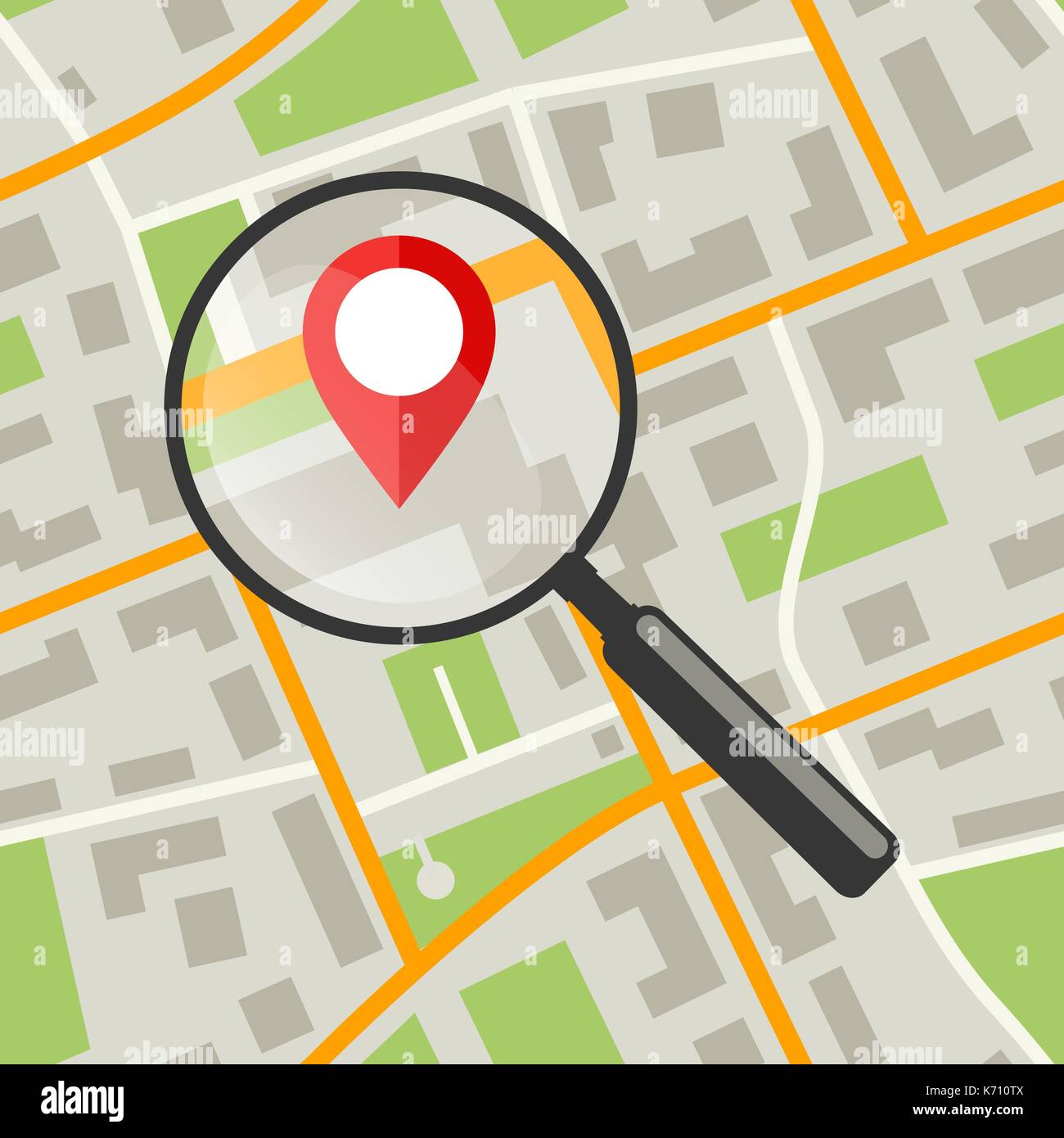 Location magnifier icon map Stock Vector Images - Alamy