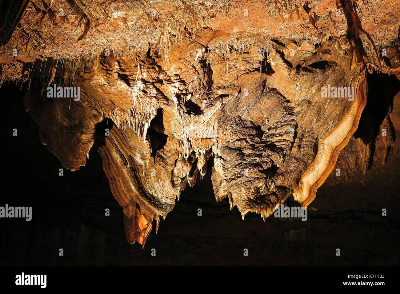 France, Gard, Mialet, Trabuc Cave, geological formation nicknamed The ...