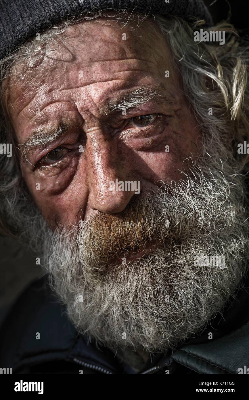 France, Pyrenees Atlantiques, Euskadi, Pays Basque, portrait of an old ...