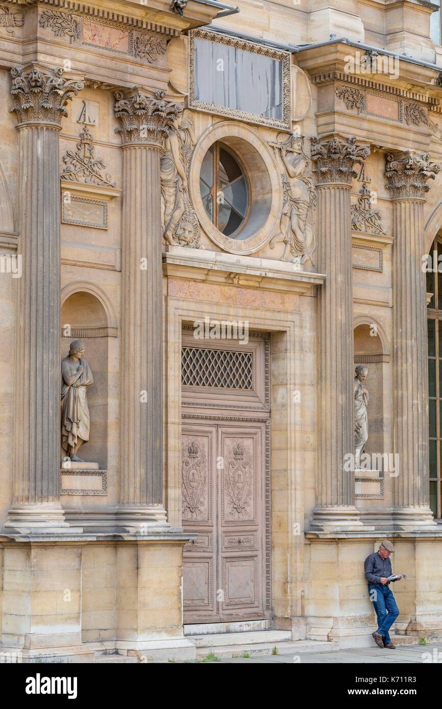 France, Paris, Palais du Louvre, Cour Carree, wing built by Jacques ...