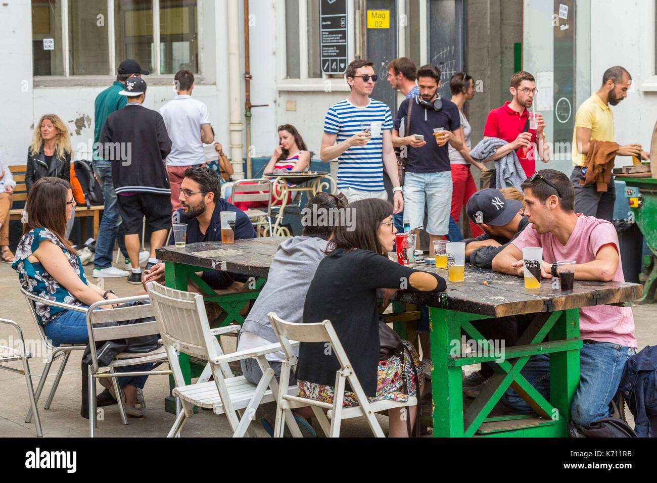 France, Paris, Rue Ordener, Grand Control installed in an old railway ...