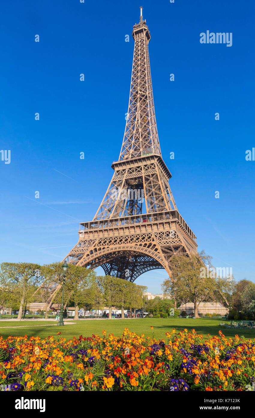 France, Paris, the Eiffel Tower in spring Stock Photo - Alamy