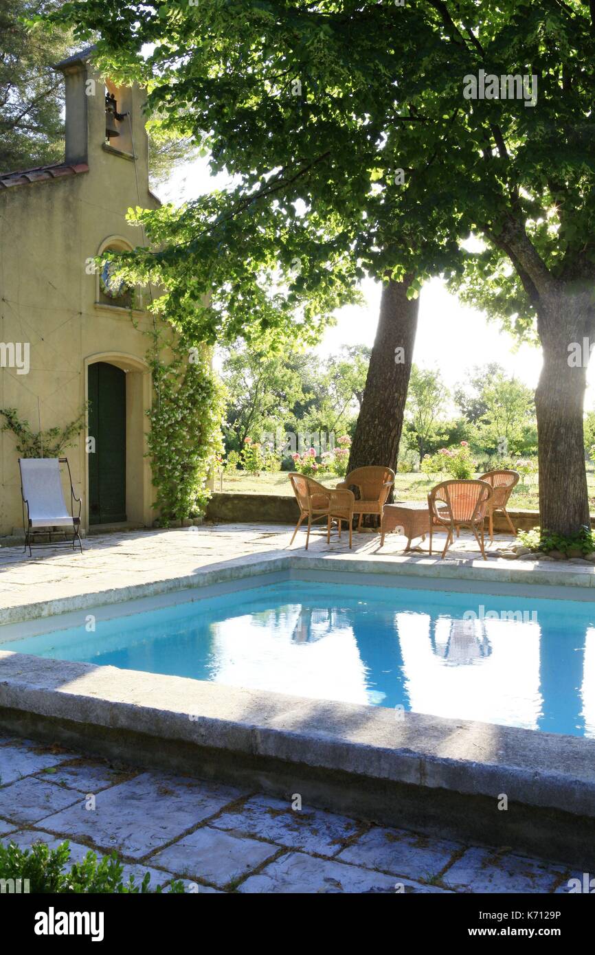 France, Bouches du Rhone, Aix en Provence, Garden of the bastide ...