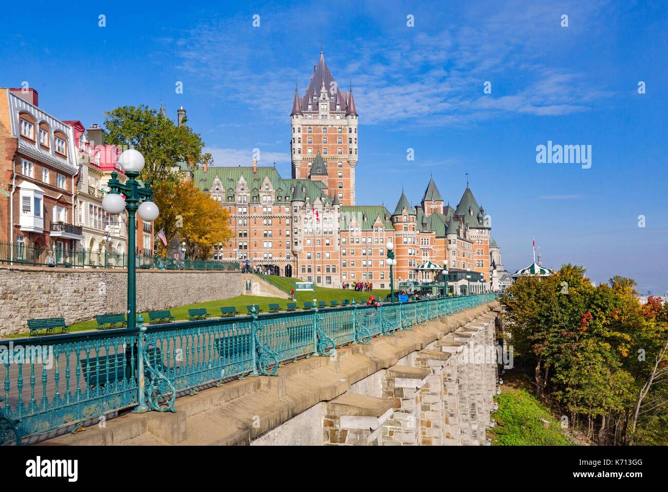Canada, Quebec, the scenic Chemin du Roy, the historic district of Old ...