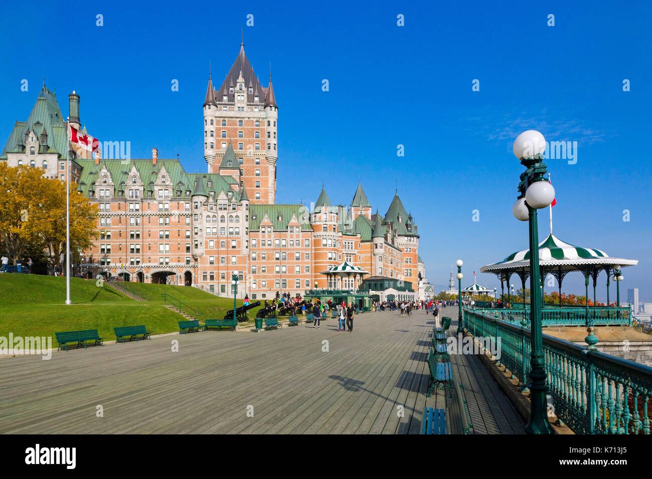 Canada, Quebec, the scenic Chemin du Roy, the historic district of Old ...