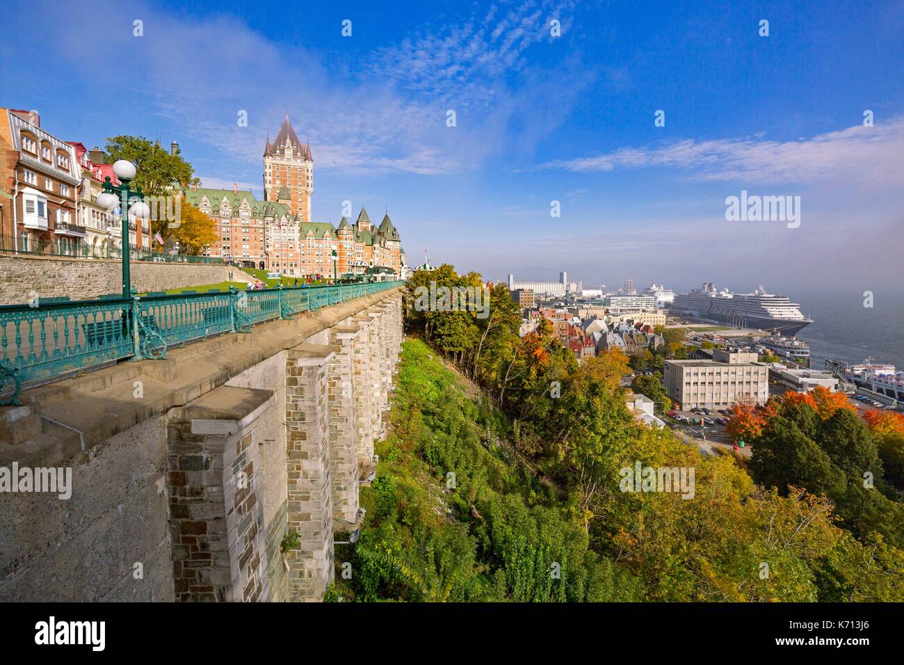 Canada, Quebec, the scenic Chemin du Roy, the historic district of Old ...