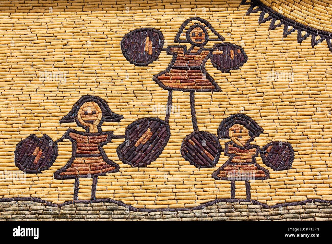 Buildling exterior mural made of corn hi-res stock photography and ...