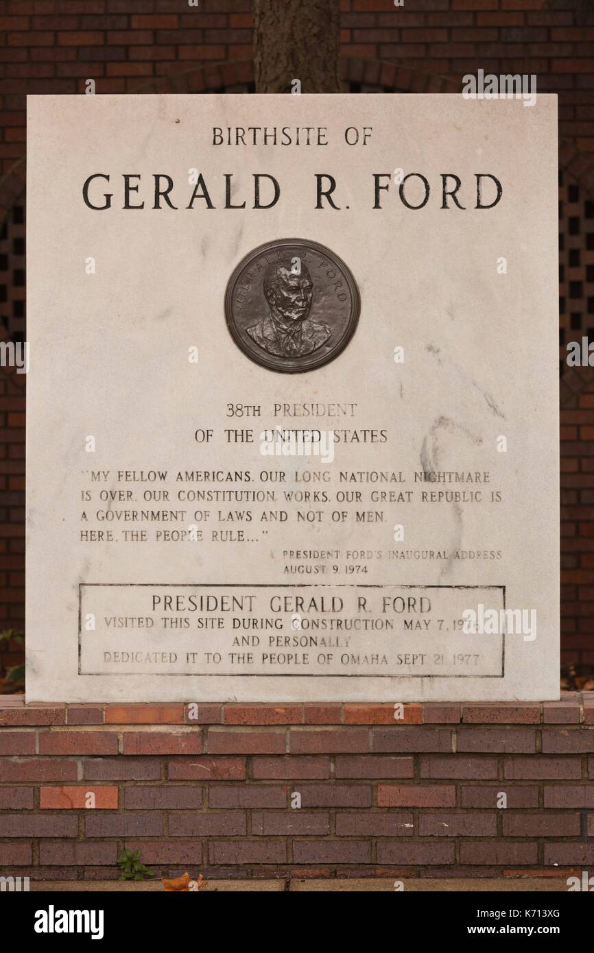 United States, Nebraska, Omaha, birthplace of President Gerald R. Ford ...