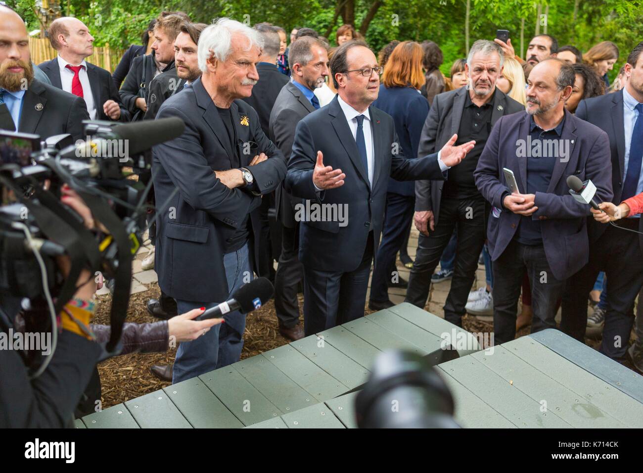 France, Paris, 13/05/2017 Inauguration of the Domaine de Longchamp, the ...