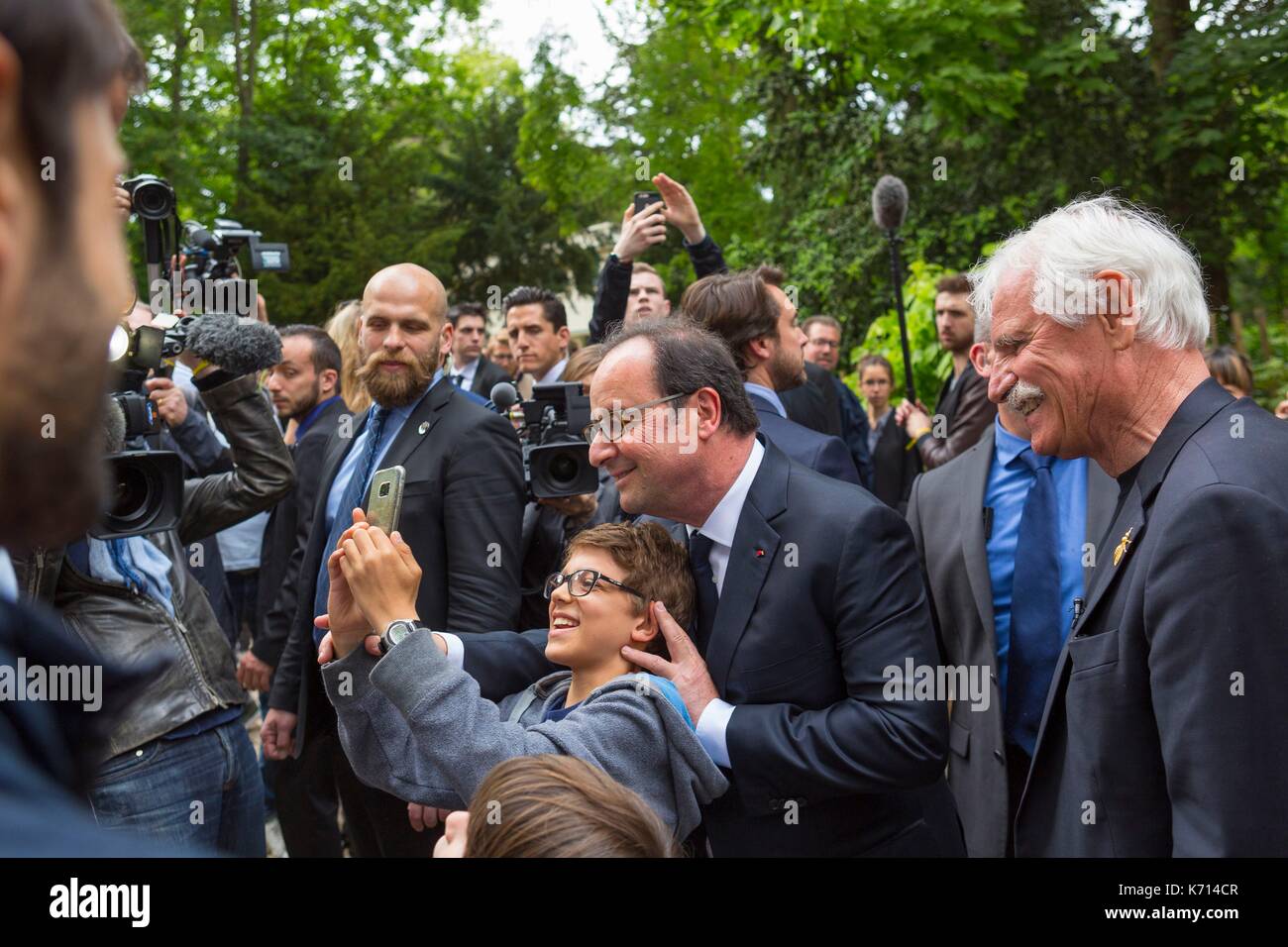 France, Paris, 13/05/2017 Inauguration of the Domaine de Longchamp, the ...
