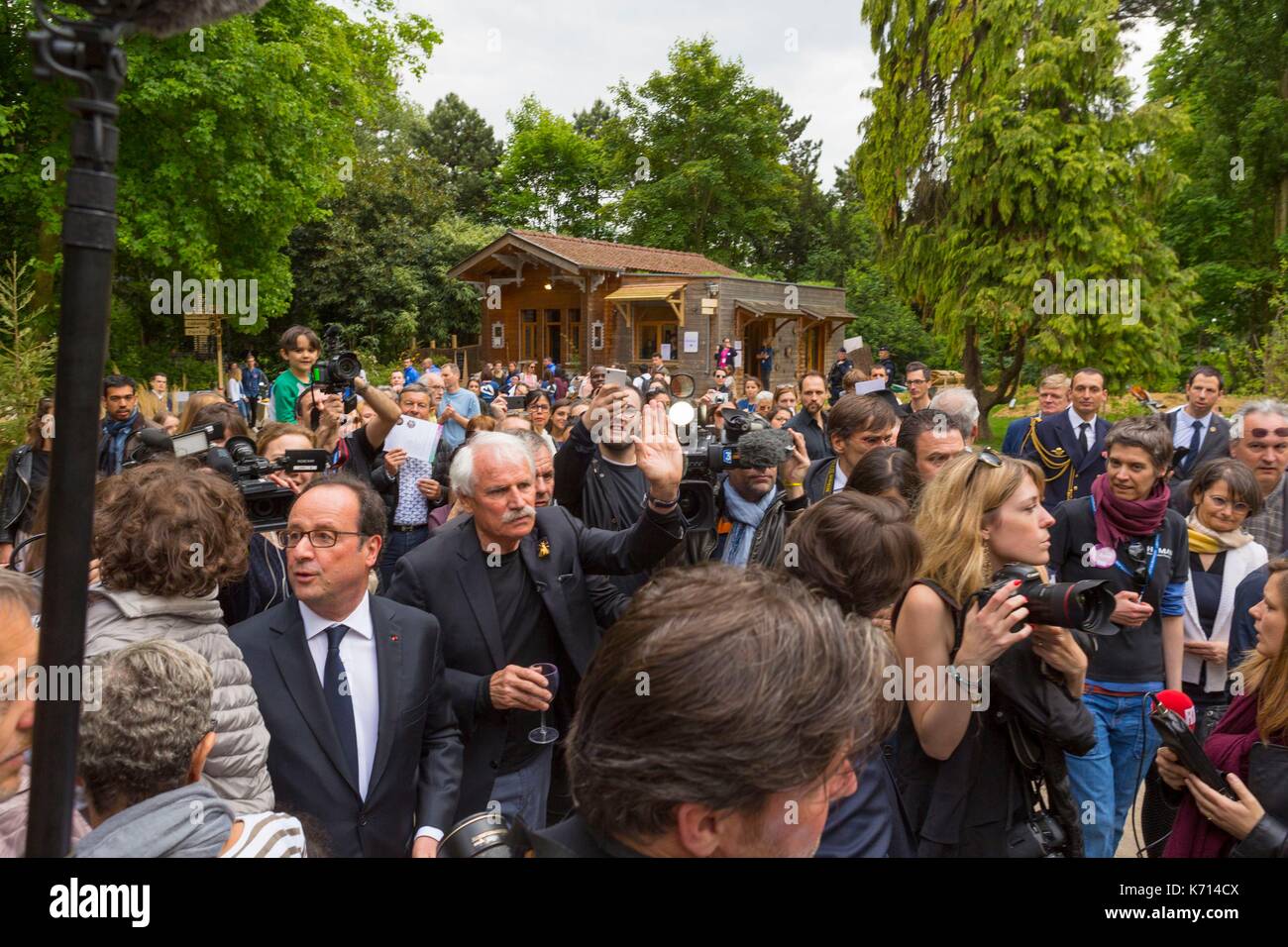 France, Paris, 13/05/2017 Inauguration of the Domaine de Longchamp, the ...