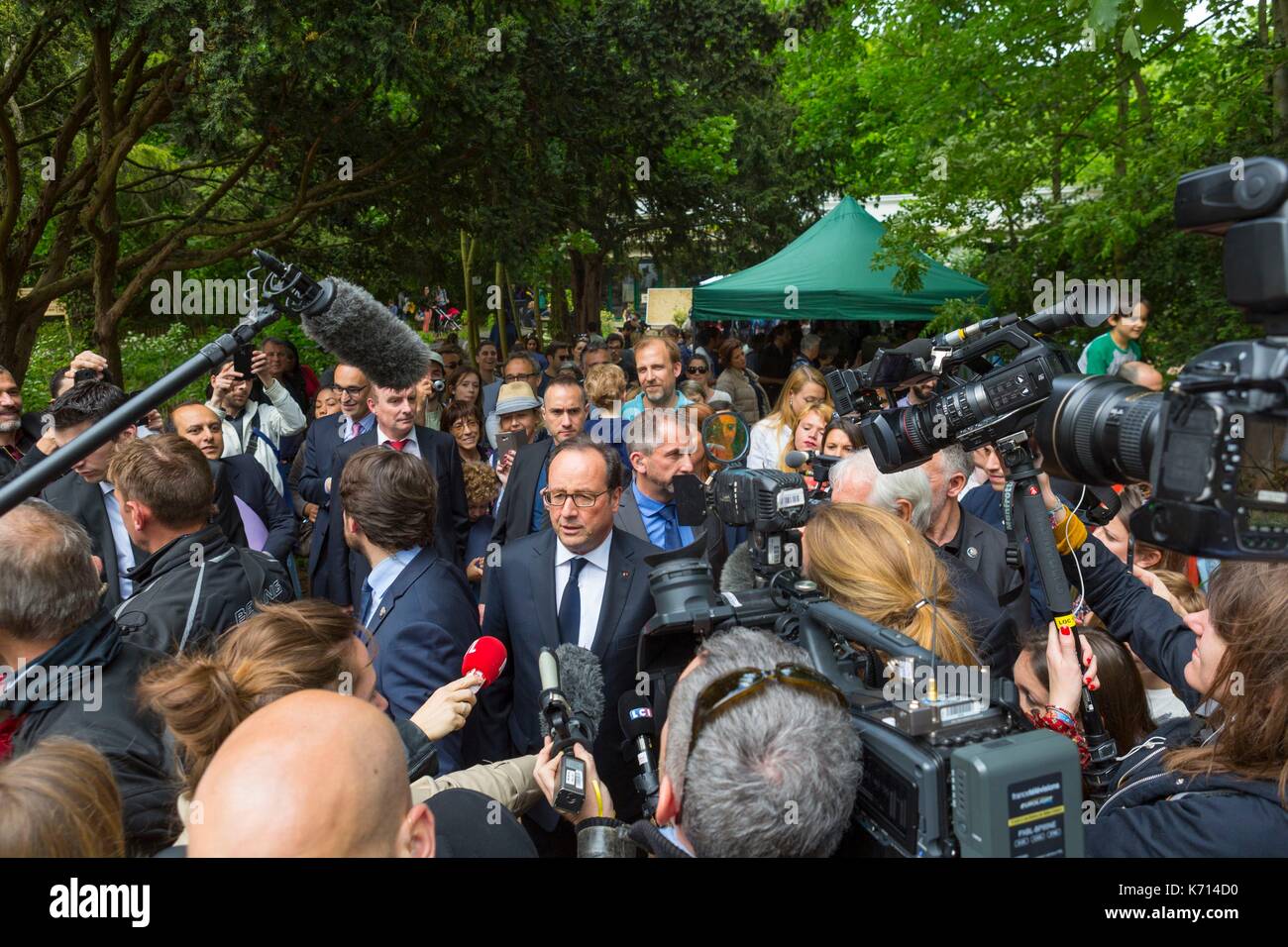 France, Paris, 13/05/2017 Inauguration of the Domaine de Longchamp, the ...