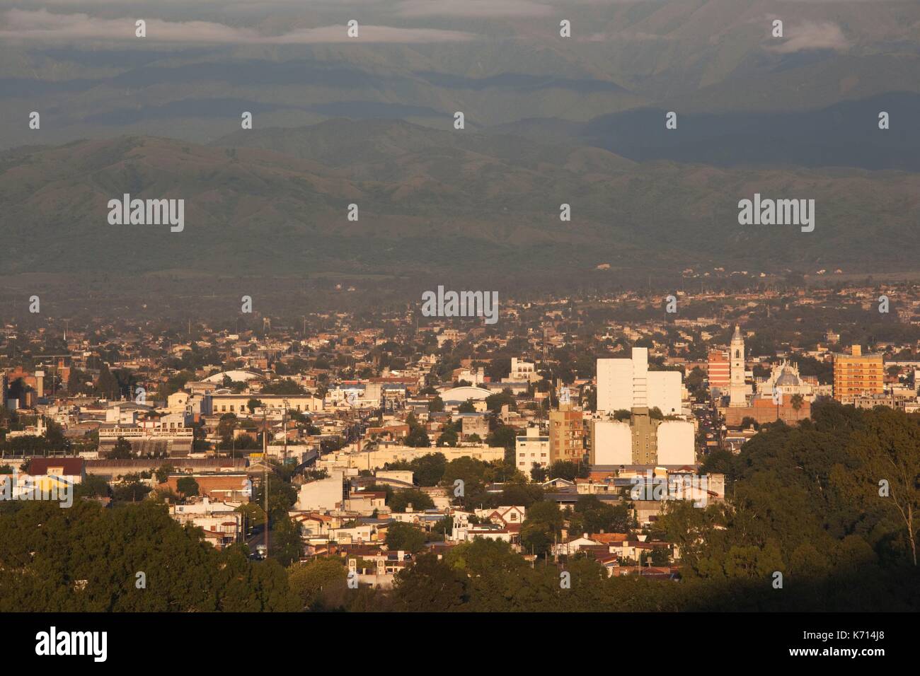 Argentina, Salta Province, Salta, view from the east, dawn Stock Photo ...