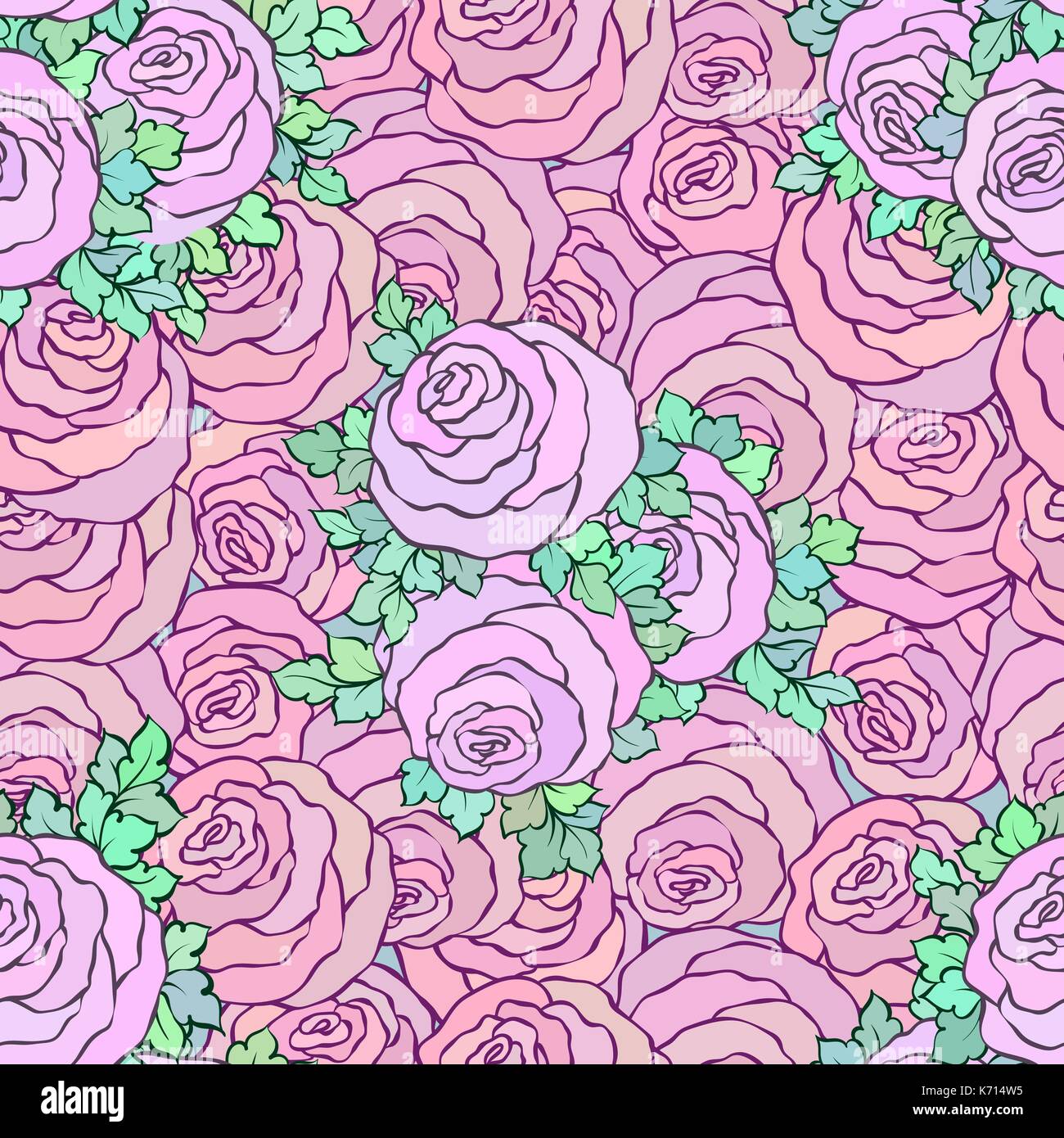 Pastel pink rose elegance Stock Vector Images - Alamy