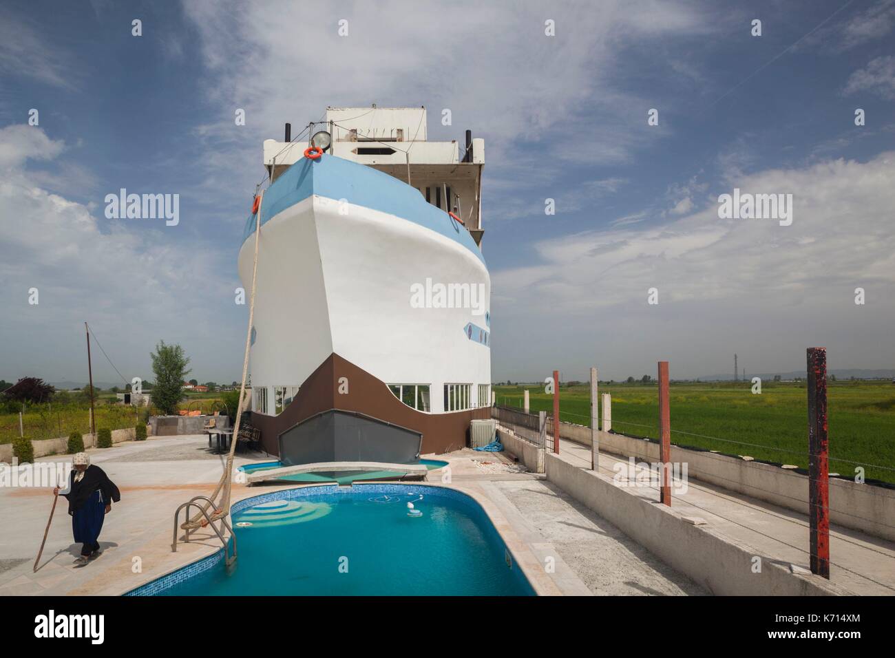 Albania boat shaped house hi-res stock photography and images - Alamy
