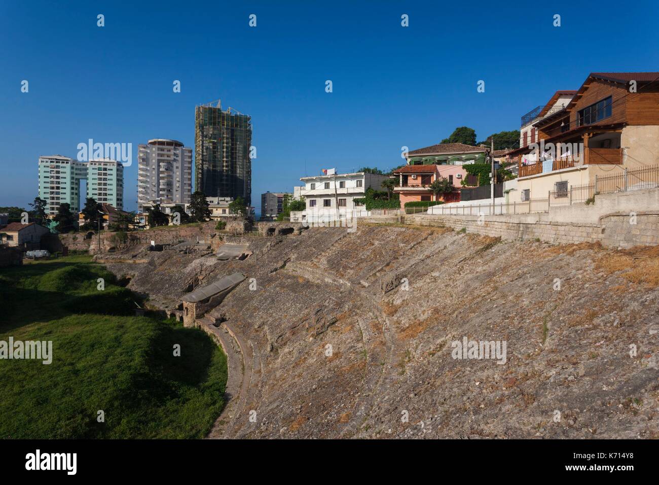 Durres roman amphitheatre durres roman amphitheater hi-res stock ...