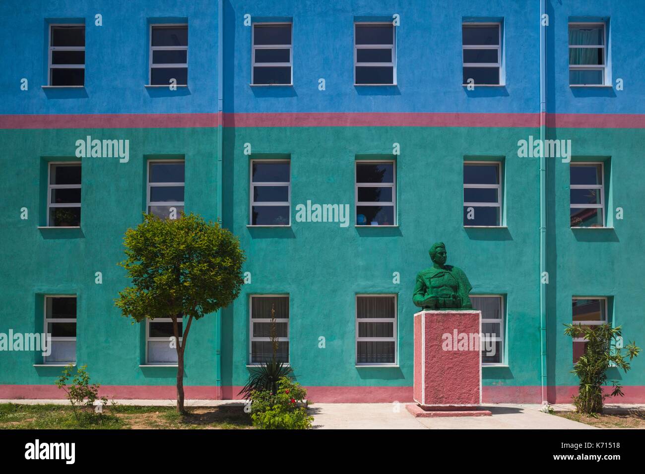 School building with communist era statue hi-res stock photography and ...