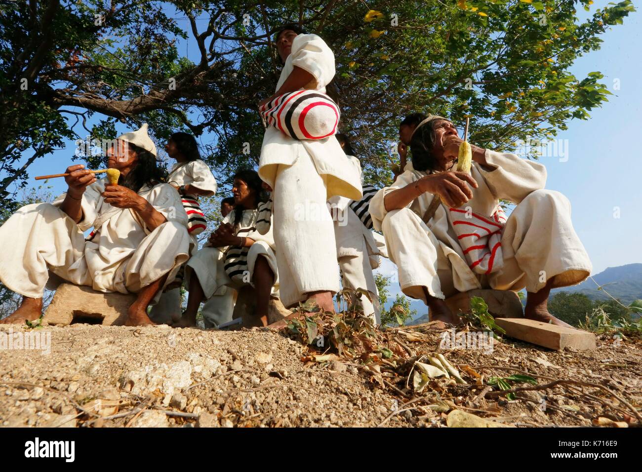 Columbia, Sierra Nevada de Santa Marta, Kogis indians Stock Photo - Alamy