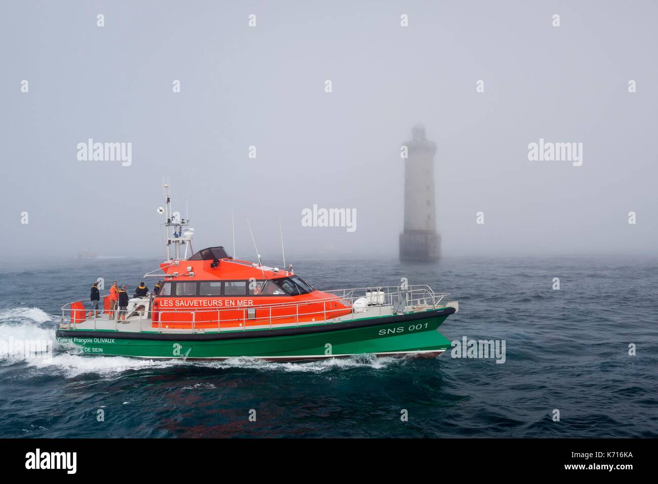 France, Finistere, Molene Archipelago, the beacons land on the ...