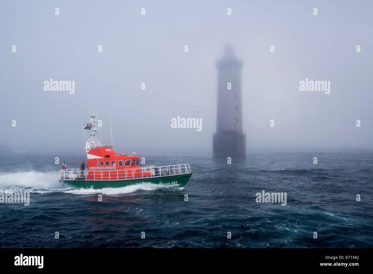 France, Finistere, Molene Archipelago, the beacons land on the ...