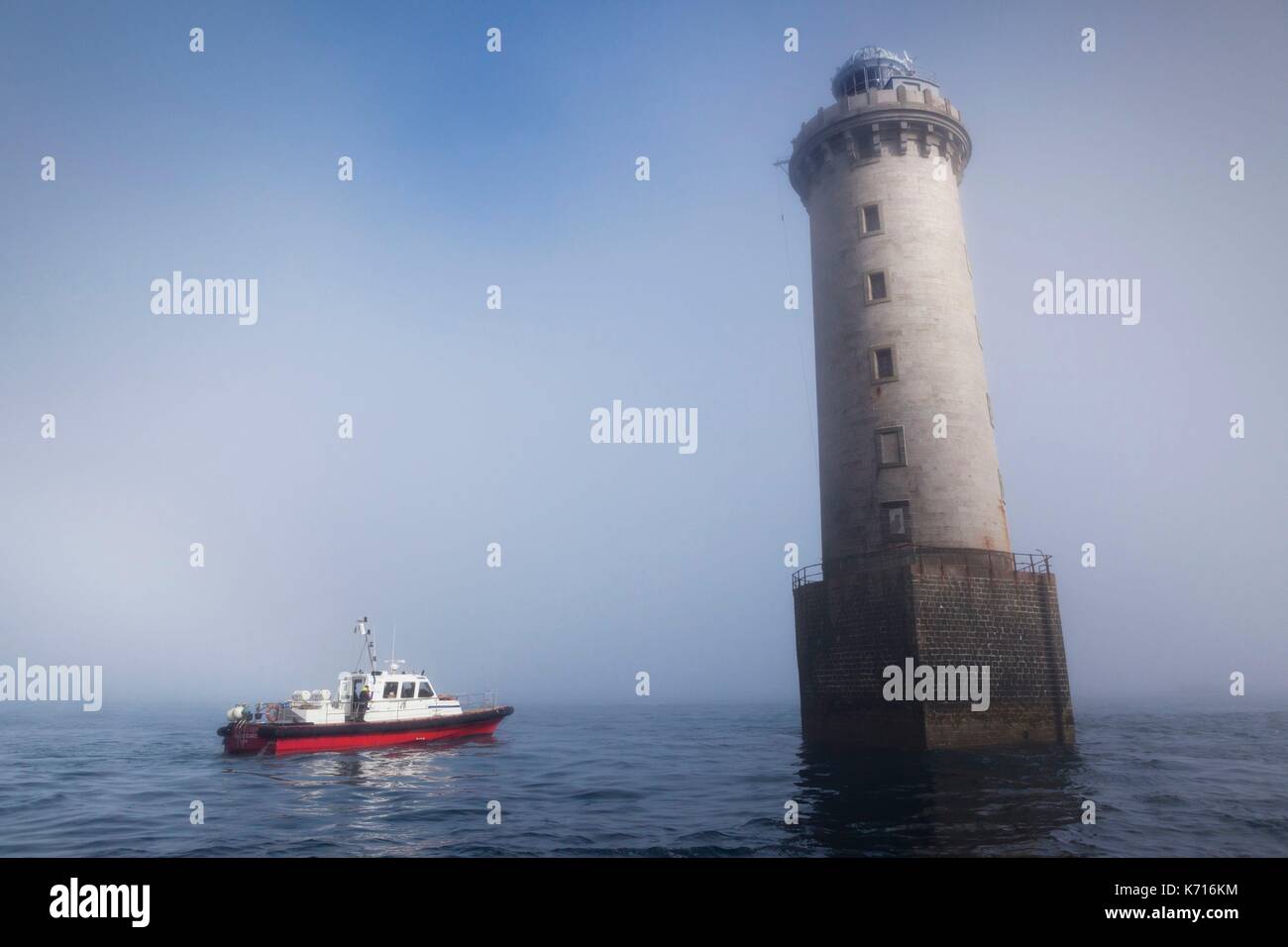 France, Finistere, Molene Archipelago, the beacons land on the ...