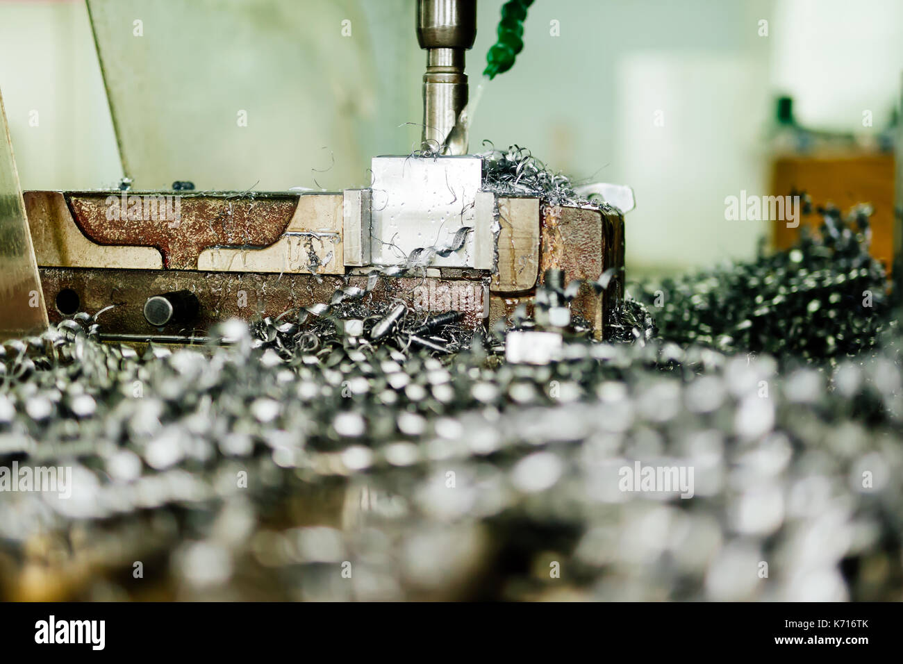 Accurate metal boring Stock Photo - Alamy