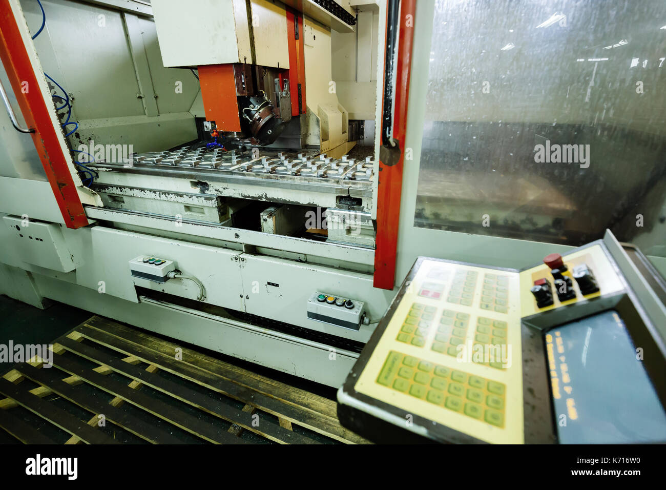 Automated drilling machines Stock Photo - Alamy