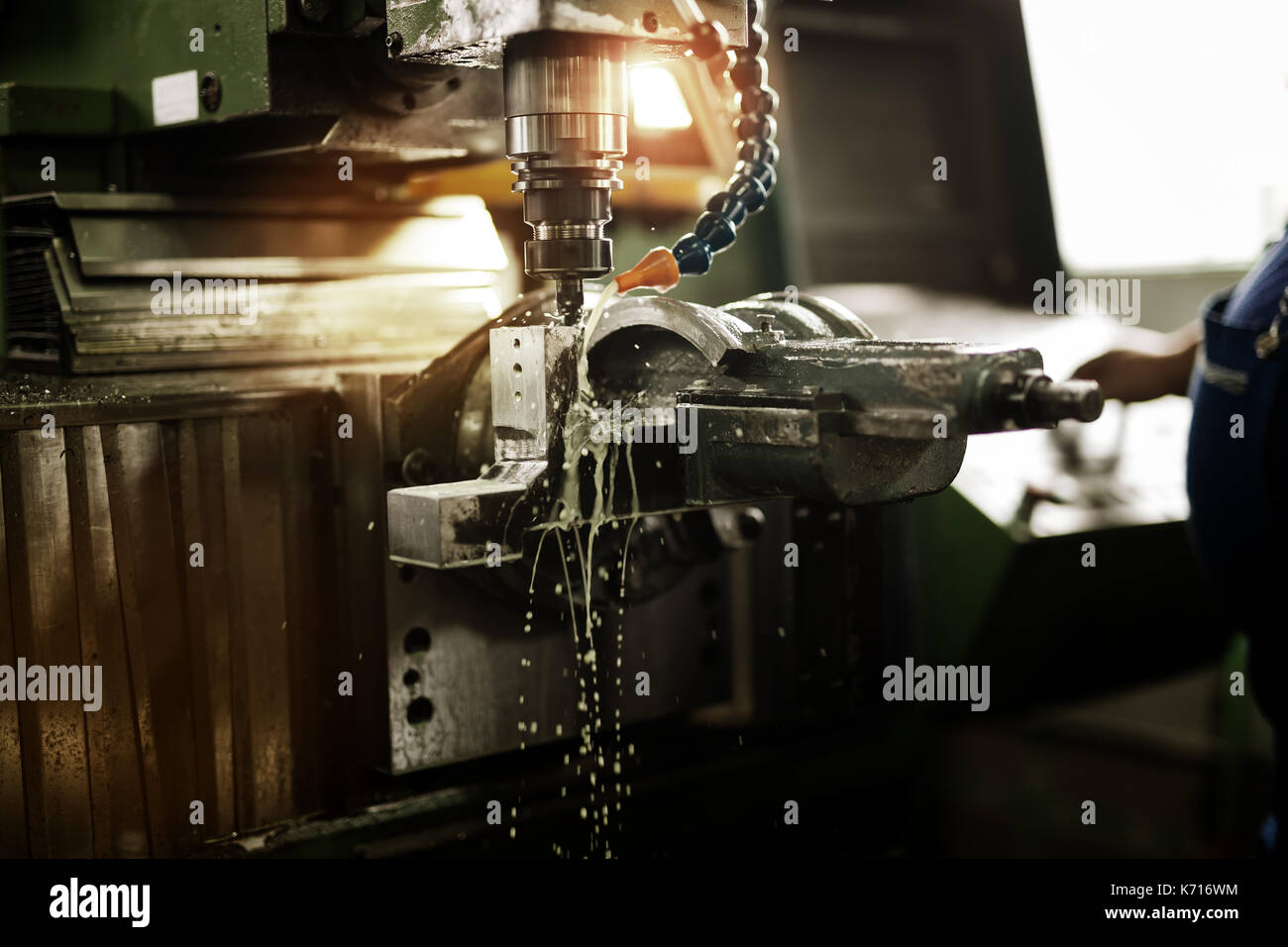 Accurate metal boring Stock Photo - Alamy