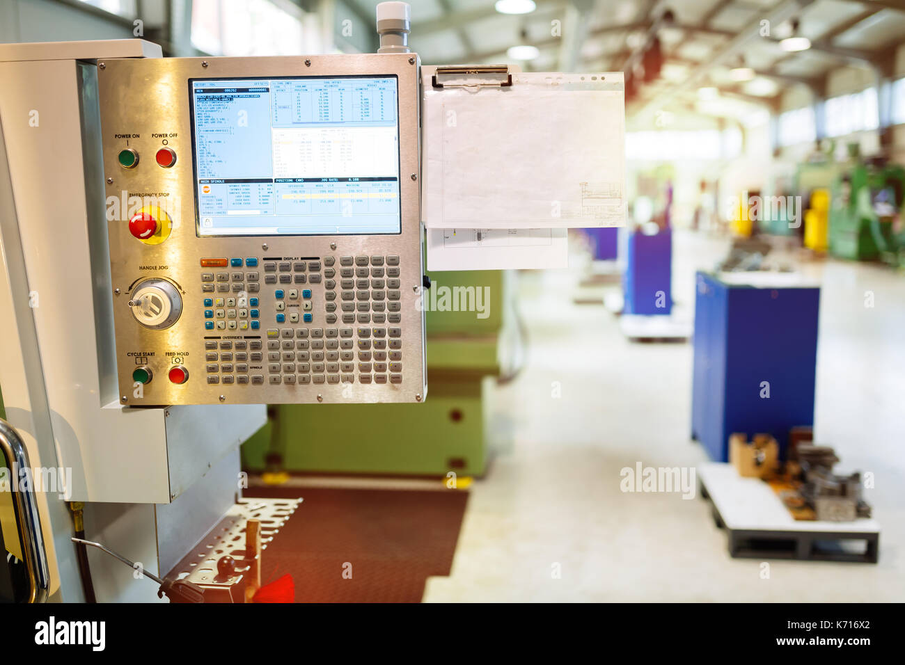 Factory equipped with cnc machines Stock Photo - Alamy
