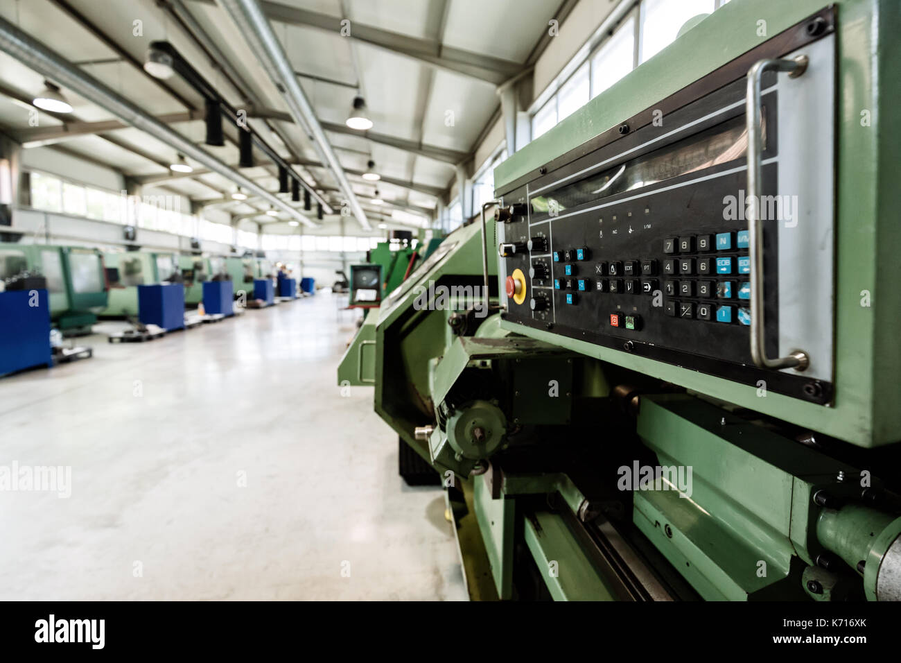 Industrial factory with cnc machines Stock Photo - Alamy