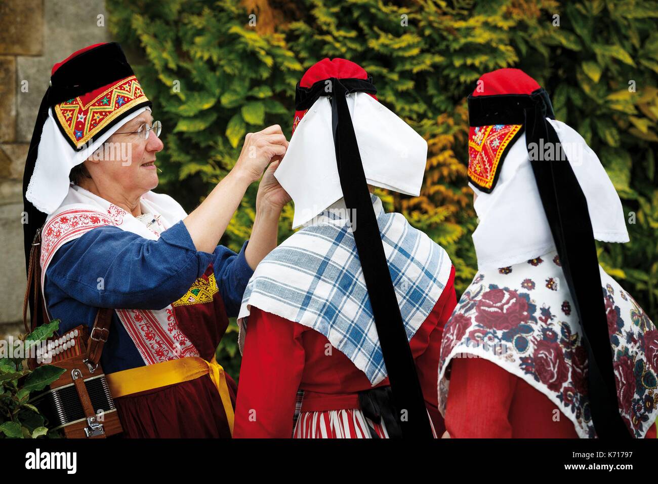 France, Ariege, Seix, Transhumance celebration, scene of life in Seix ...