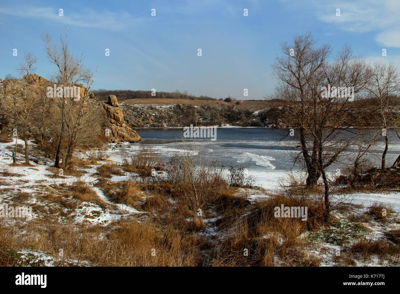 Winter frozen nature Stock Photo - Alamy