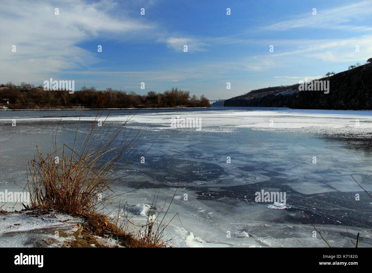 Winter frozen nature Stock Photo - Alamy