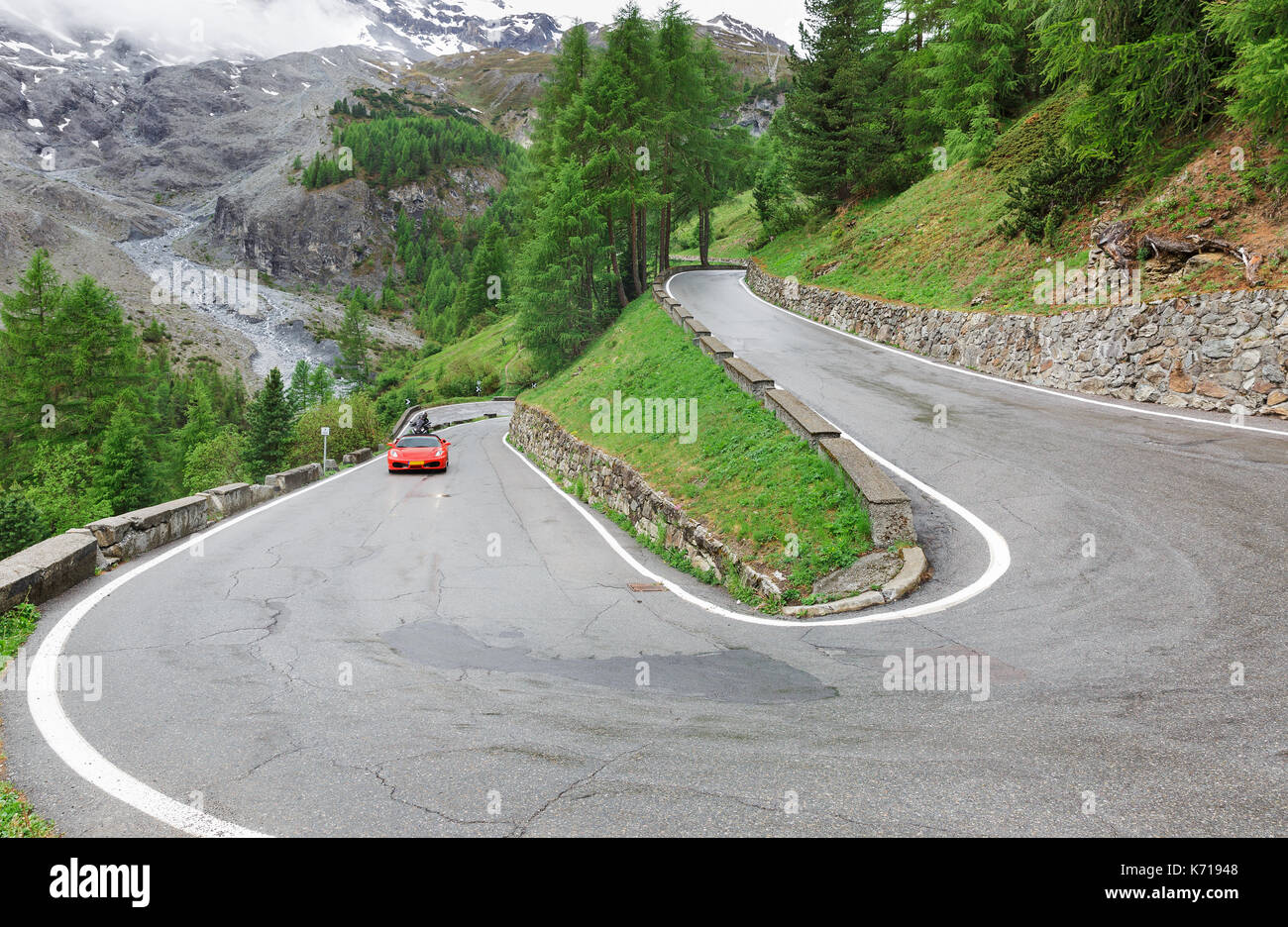 Stelvio pass serpentine road hi-res stock photography and images - Alamy