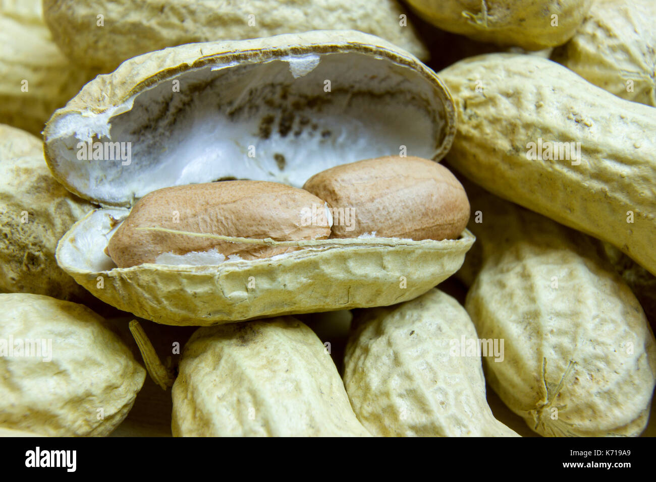 Close up of natural raw uncooked peanuts in the shell Stock Photo - Alamy