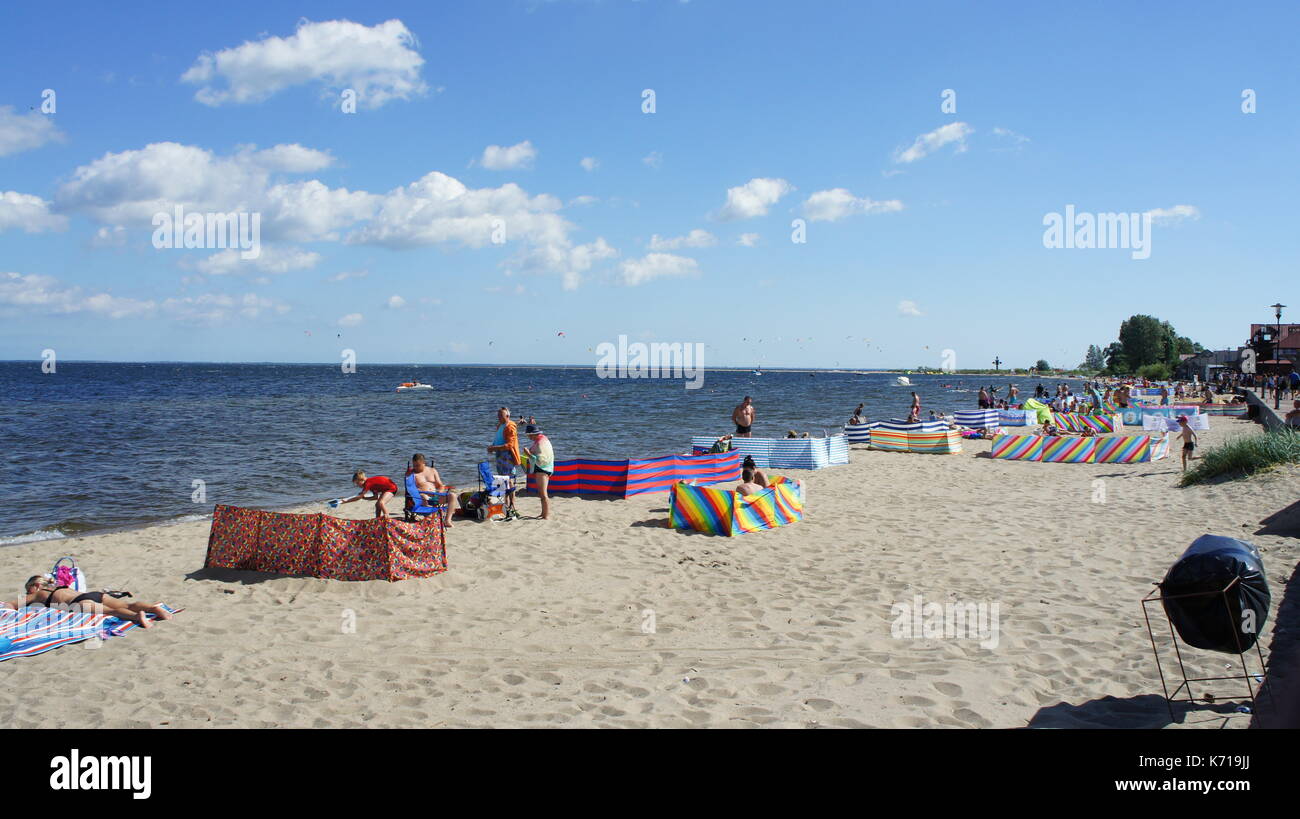 Sandy beach on Hel Peninsula, Baltic sea, Poland Stock Photo - Alamy